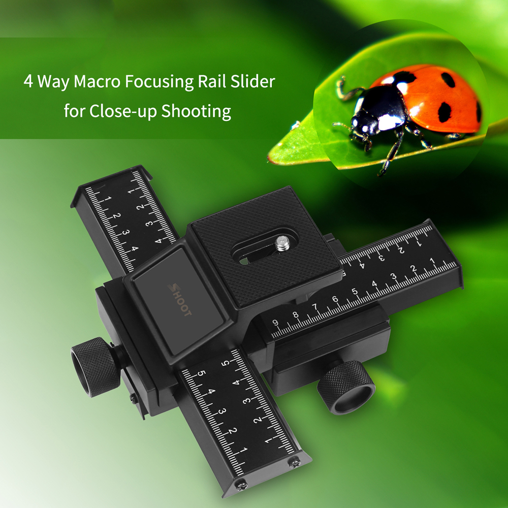 SHOOT 4 way macro focusing rail slider for Digital SLR Camera